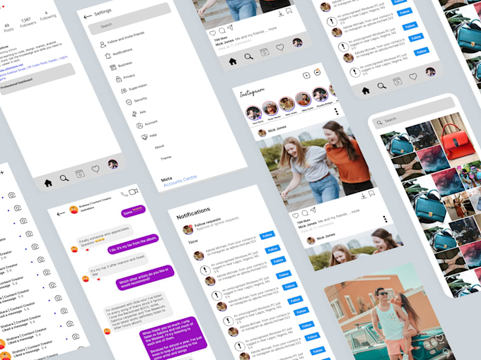 Design mobile app interfaces with figma or adobe xd by Justiceakorede ...