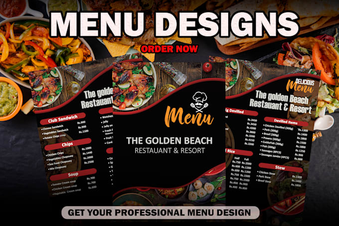 Design attractive food menu , restaurant menu and food flyer by R3sh_jm | Fiverr