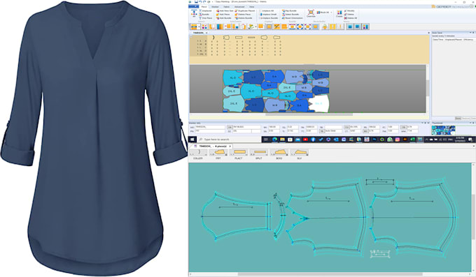 Make pattern on gerber 2d clo 3d by Ahmednadeer | Fiverr