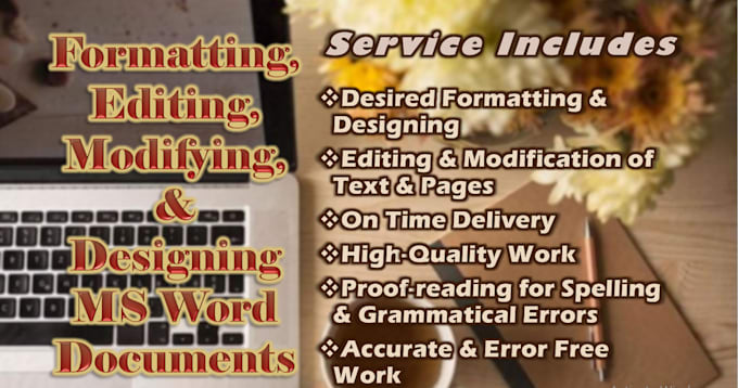 Format, edit, modify, and design your microsoft word documents by Hafsakiyani23 | Fiverr