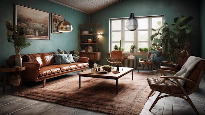 Create visual graphics of living spaces interior design by Sannyv710 ...