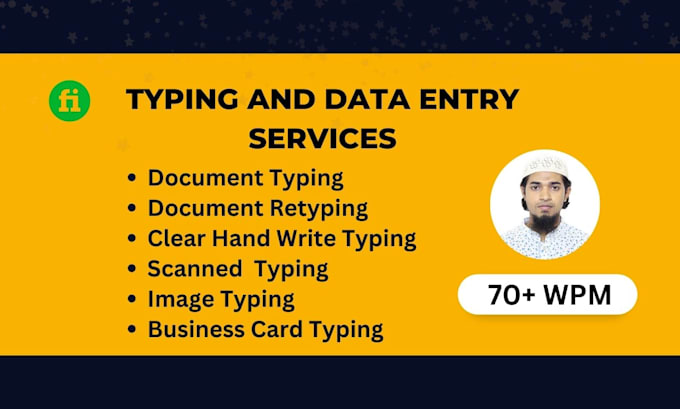 Do typing, retyping, page typing, data entry, file convert by Shakilshaikh37 | Fiverr