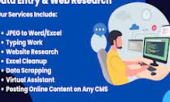 Data entry, web scraping, excel, typing , copy paste work by Mahirakhizar | Fiverr