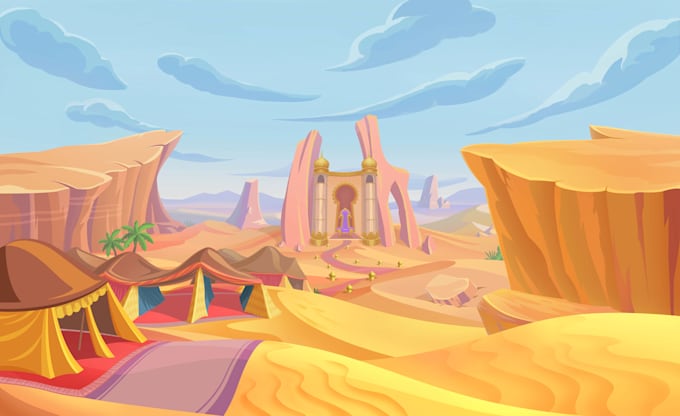 Draw background, concept game with cartoon style by Cocomango789 | Fiverr