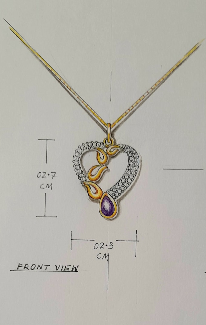 Do manual jewelry designs and technical drawings for you by ...