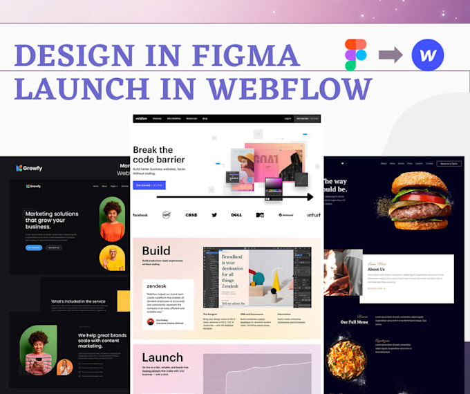 Convert figma designs to stunning webflow website by Alinasoy | Fiverr
