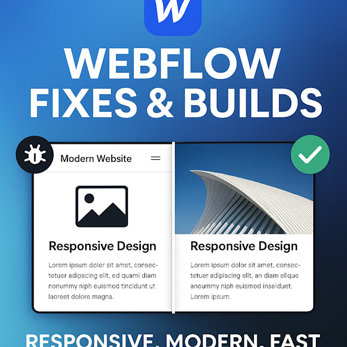 Fix webflow issues or build a fully responsive webflow website by ...