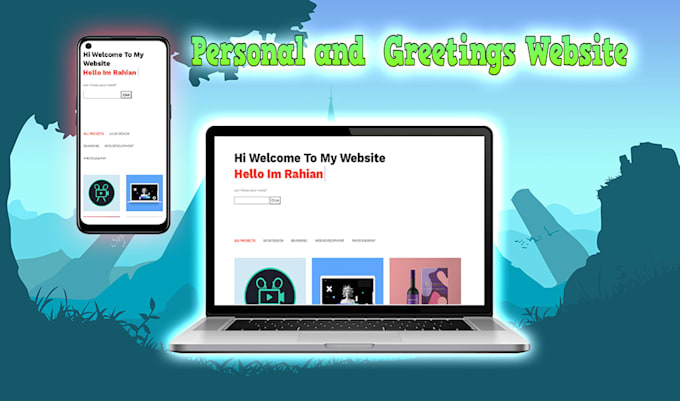 Create your personal website and greeting by Rahianrr | Fiverr