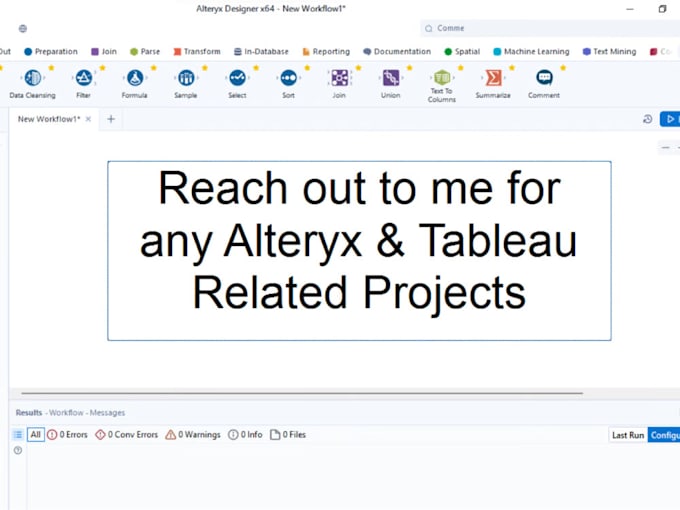 Develop an optimized alteryx workflow by Acid_2023 | Fiverr