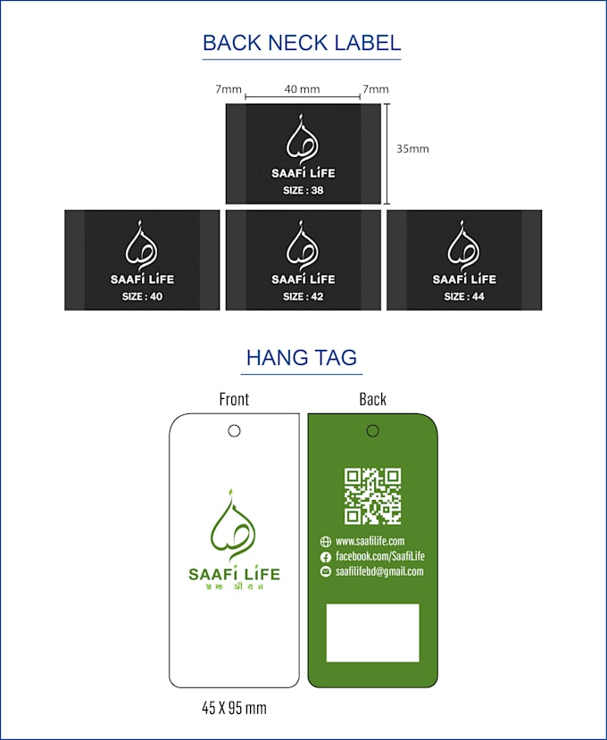 Design custom hang tag, back neck label, barcode label by Amanrashed ...