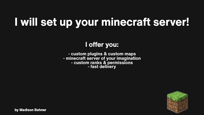 Set up your minecraft server by Madisonbahner | Fiverr