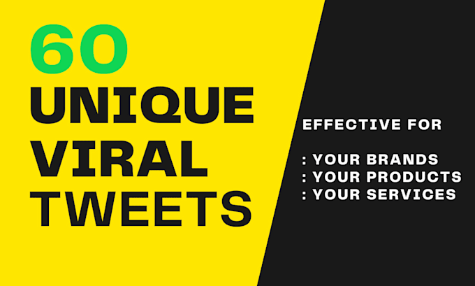 Write 60 unique viral tweets to promote your brand by Kizzito08 | Fiverr