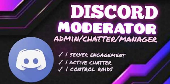 Be your discord server moderator by Itzdupz | Fiverr