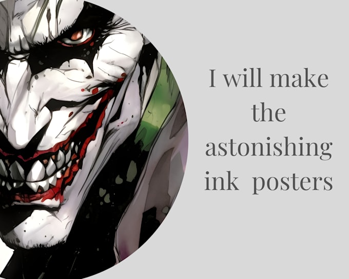 Create an astonishing ink poster for you by Inquietusko | Fiverr