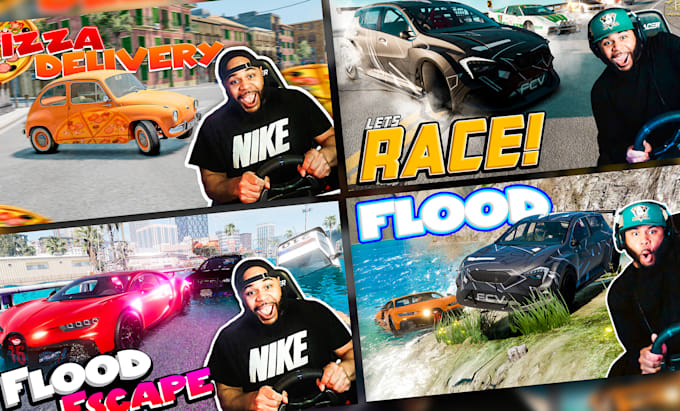 Design eye catching reaction thumbnail for you by Beamng_yt | Fiverr
