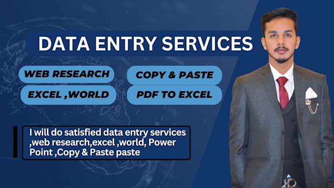 Do satisfied data entry services ,web research,excel ,world, point ,copy paste by Anaskhan469 ...