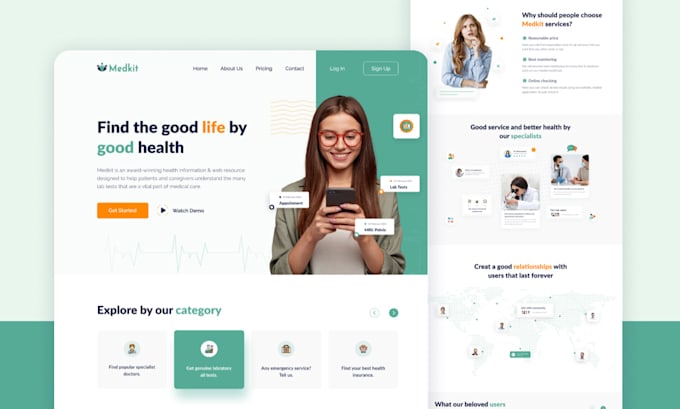 Do website ui ux, web ui, landing page design or app ui design with figma by Arslan_anjum11 | Fiverr