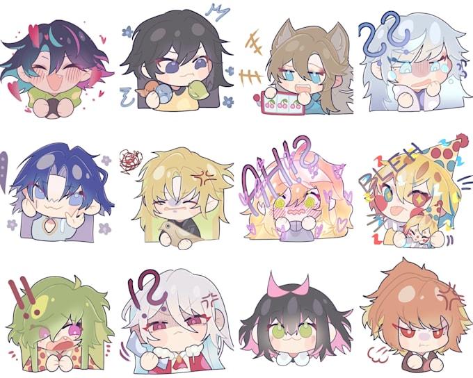 Draw chibis and emotes by Saikawaa | Fiverr