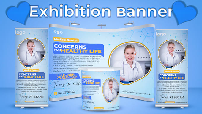 Design tradeshow banner, backdrop, retractable banner exhibition banner ...