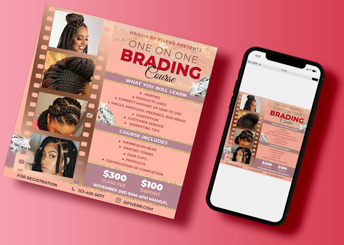 Design a perfect hair extension price list by Dani1160 | Fiverr