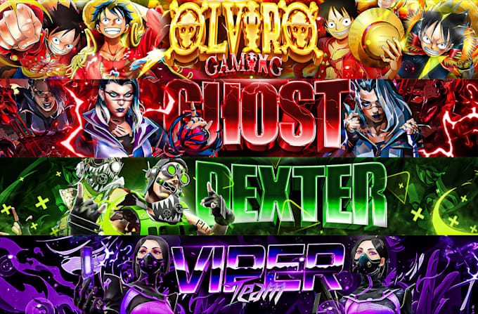 Design an amazing gaming youtube banner by Salaheddine300 | Fiverr