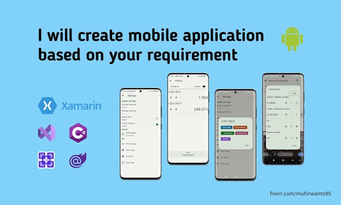 Create cross platform mobile app using xamarin or dotnet maui by Muhirwanto95 | Fiverr