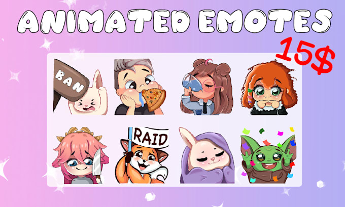 Create cute animated twitch emote, animation emotes, gif emote by Yazva ...