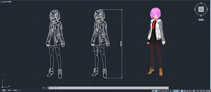 Using auto cad for japanese animation illustration by Inack24185 | Fiverr