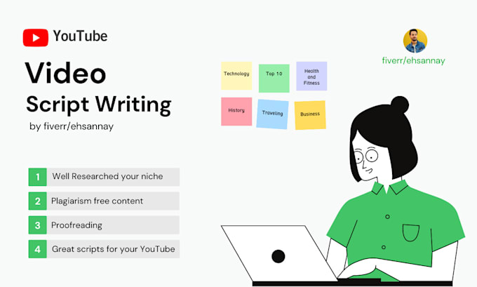 Research and write a script for your youtube videos by Ehsannay | Fiverr
