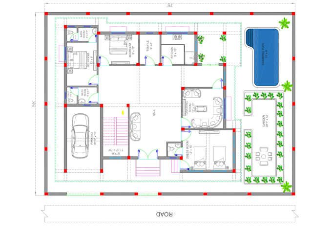 Draw your floor plan, home plan and elevation in autocad 2d and 3d by Sarojkumarverma | Fiverr