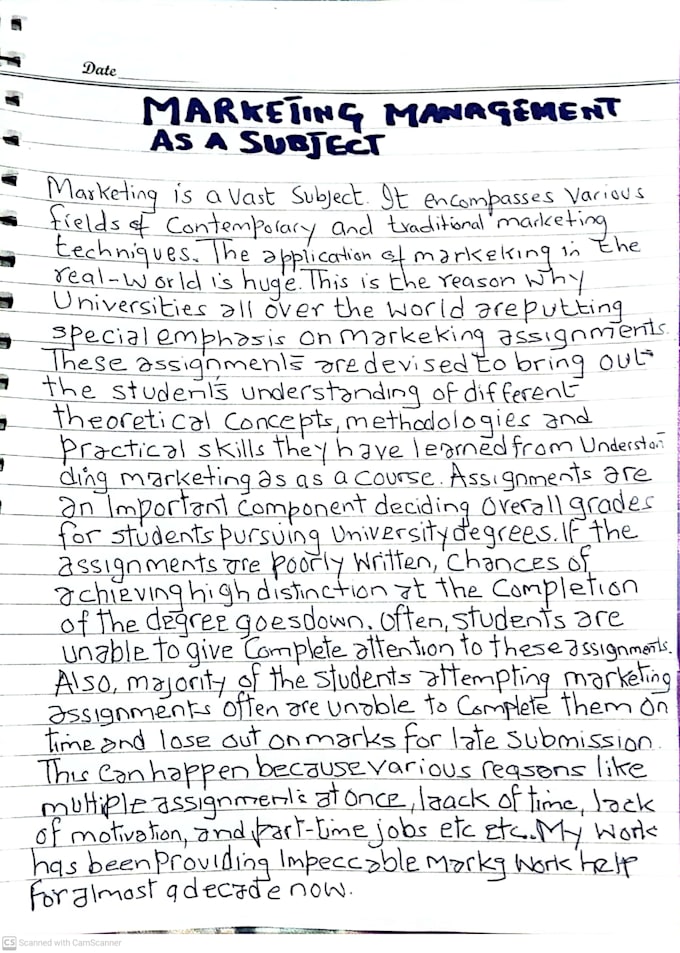 Do Your Handwritten Assignment In English By Shobii75 Fiverr