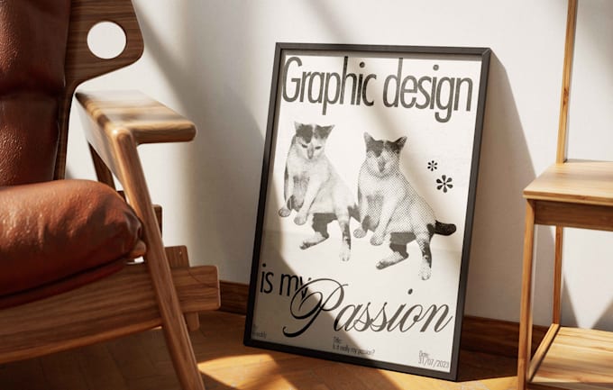 Make you decorative poster with modern and minimalist style by ...