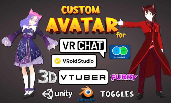Create a vtuber and vrchat avatar by Awais_sameer | Fiverr