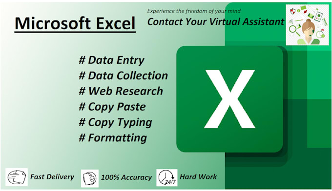 Do proficiently data entry, copy paste, typing work in ms word, ms excel by Charika85 | Fiverr