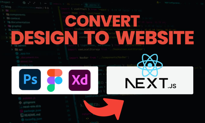 Convert your website design into a react nextjs application by Kaganatalay | Fiverr