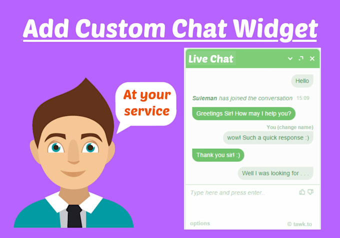 Add custom live chat widget to your website by Xpertprogrammer | Fiverr