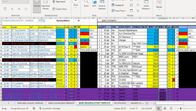 Make A Custom Automated Bank Reconciliation Ms Excel Template By Facundoscozzatt Fiverr