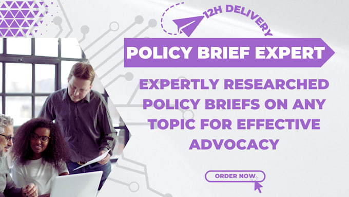 Create policy brief, policy analysis in 24h by Mounirrachid | Fiverr