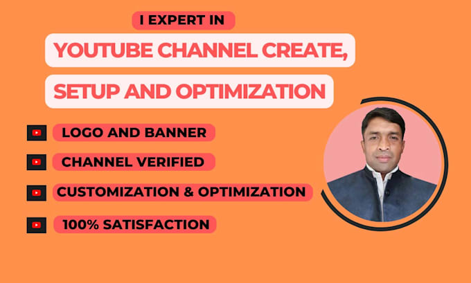 Create youtube setup and optimize channel with logo, banner by Khorshed26 | Fiverr