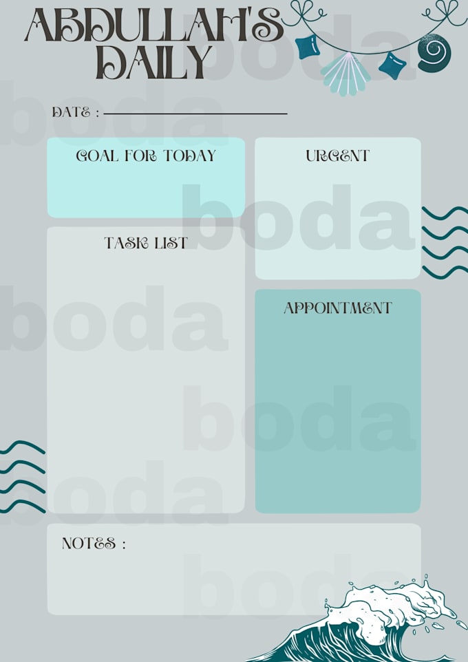 Design planner for your daily routine by Abdullah07077 | Fiverr