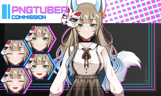 Draw custom pngtuber avatar of your oc for twitch streams in anime ...