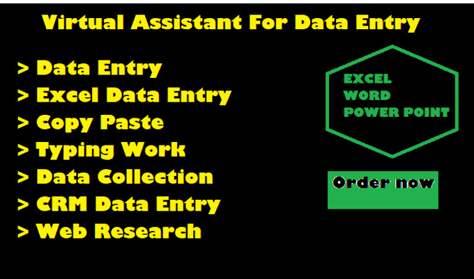 Word data entry excel, typing and copay paste work by Yaar12 | Fiverr