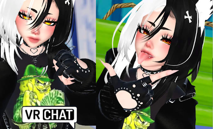 Custom vrchat avatar vr character furry avatar vtuber in 3d modeling ...