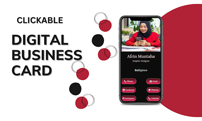 Design clickable digital business card with qr code by Afrin_muntaha ...