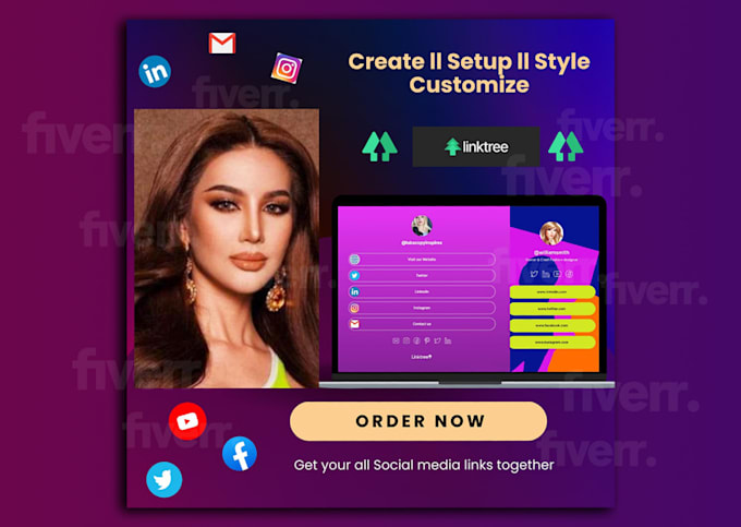 Set up and customize a professional linktree bio landing page for your business by Digitalm00n ...
