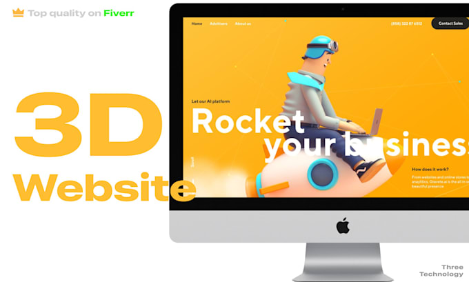 Build a modern 3d website by Threetechnology | Fiverr