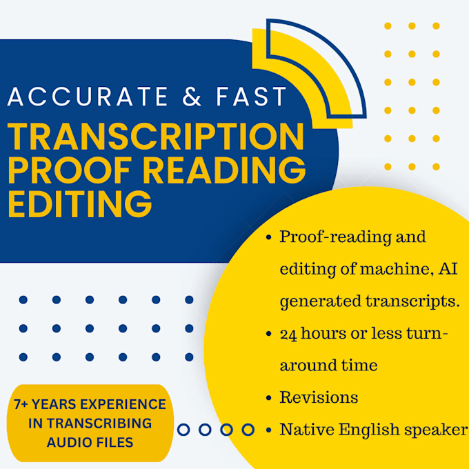 Proofread, clean up, edit machine autogenerated ai content transcripts ...