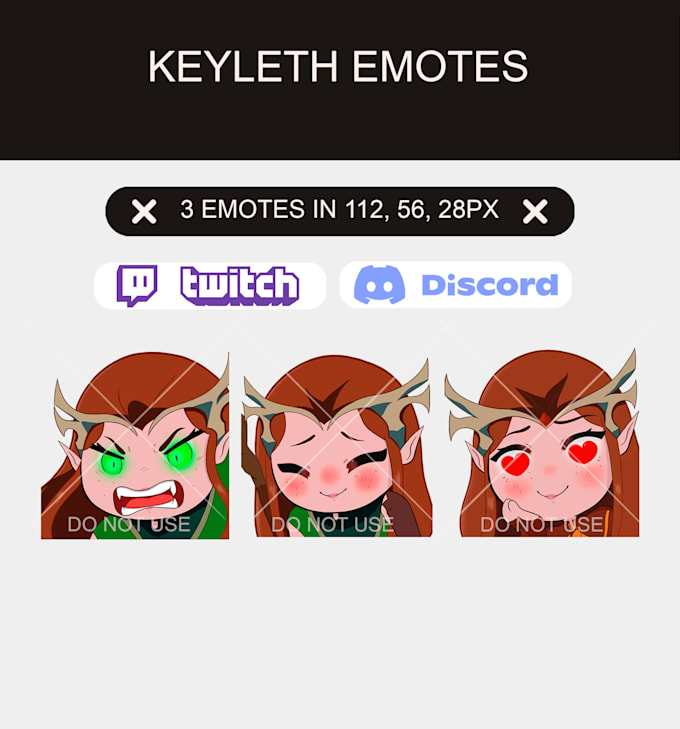 Digital illustrator of custom emotes for twitch and discord by Hati ...