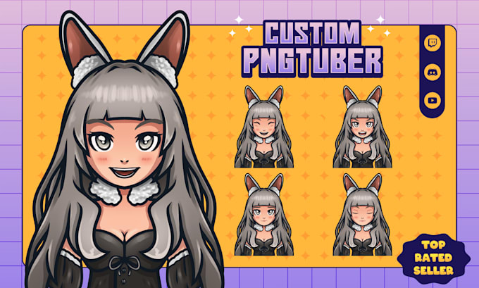 Create a custom vtuber, pngtuber, or gif tuber for veadotube mini or ...