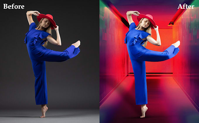 Realistic photo manipulation, retouching, background change, photoshop ...